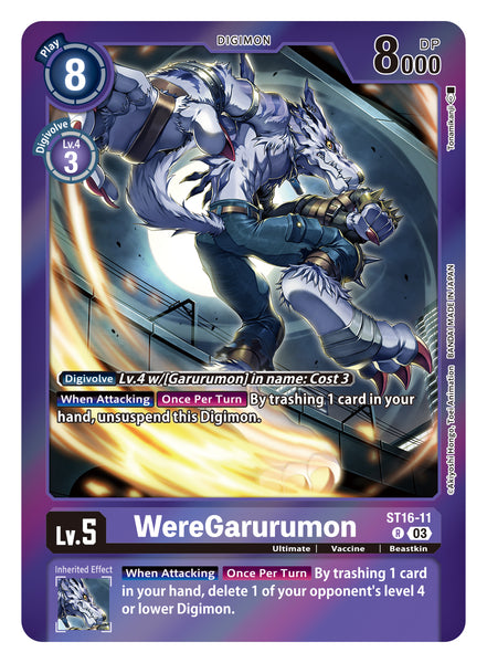 ST16-11, R, WereGarurumon (BT14 Alternate Art) – Kai of Cards