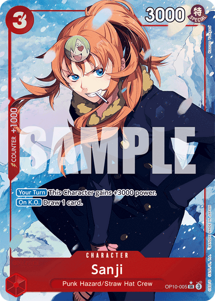 OP10-005, SR, Sanji (Alternate Art) – Kai of Cards