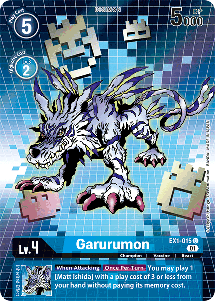 EX01-015 U, Garurumon (Alternate Art) – Kai of Cards