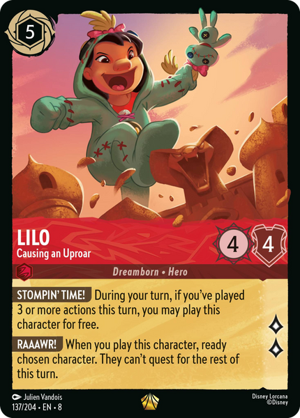 8ROF-137, L, Lilo - Causing an Uproar – Kai of Cards