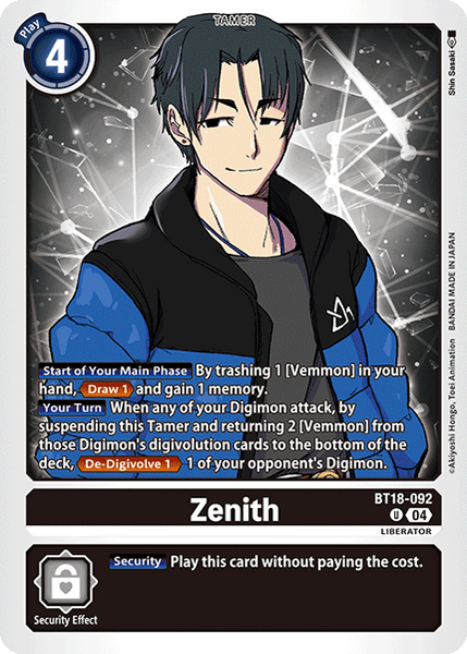 BT18-092, UC, Zenith – Kai of Cards