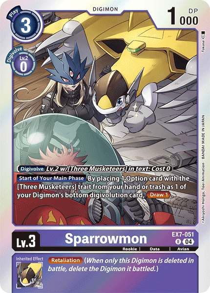 EX07-051, R, Sparrowmon – Kai of Cards