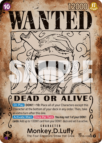 OP05-119, SEC, Monkey.D.Luffy (Special Rare) – Kai of Cards