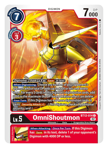 BT12-014, C, OmniShoutmon – Kai of Cards