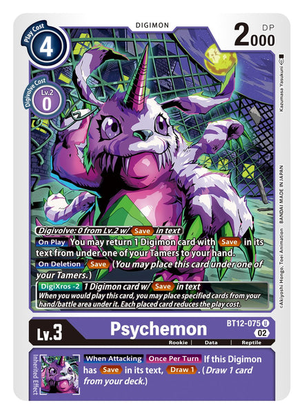 BT12-075, UC, Psychemon – Kai of Cards